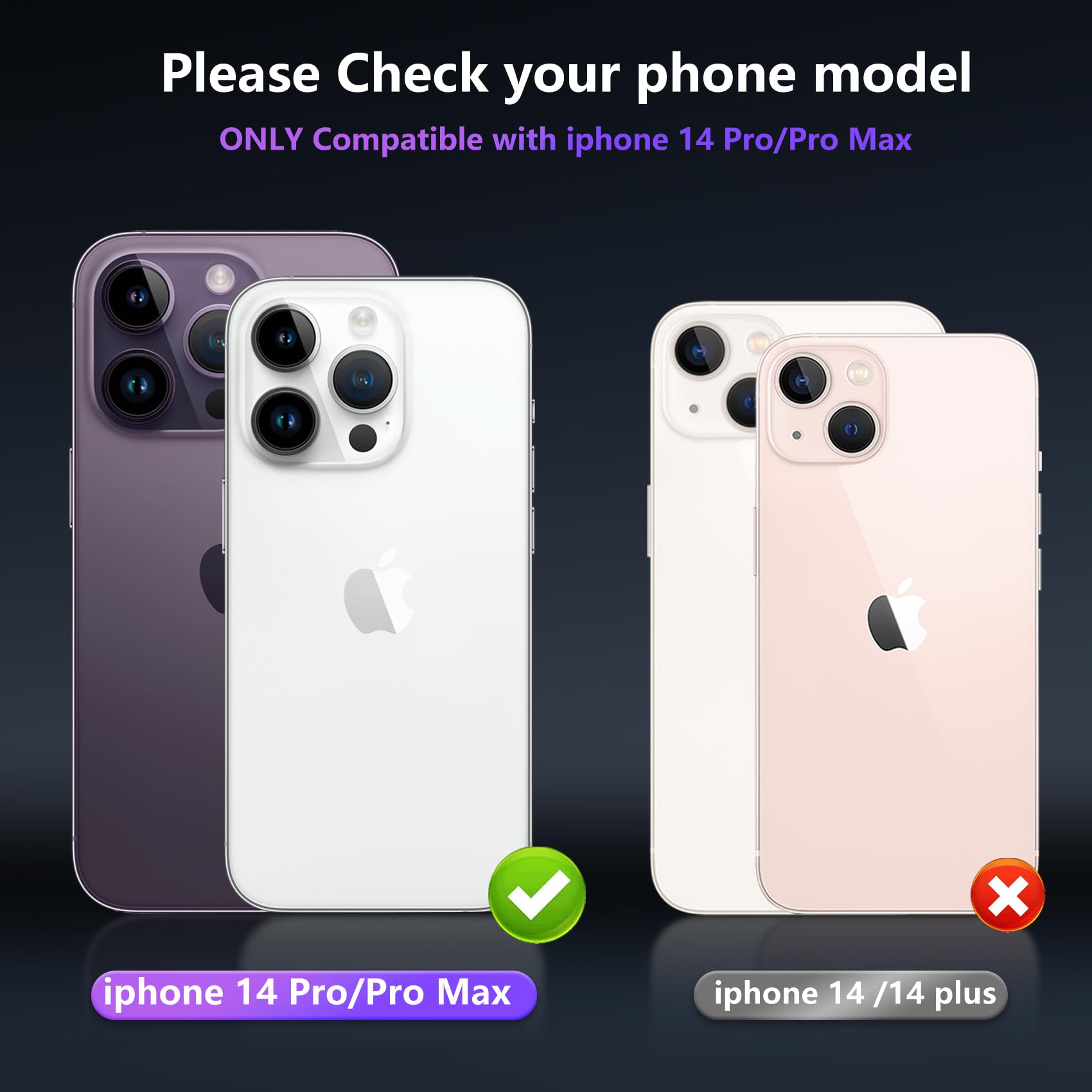 Mothca 2 Pack Camera Lens Protector for iPhone 14 Pro/iPhone 14 Pro Max Matte Alloy Camera Cover [No Affect Photo Quality] No Lens Metal Ring Strong Adhesion Camera Protector Case Friendly (Black)