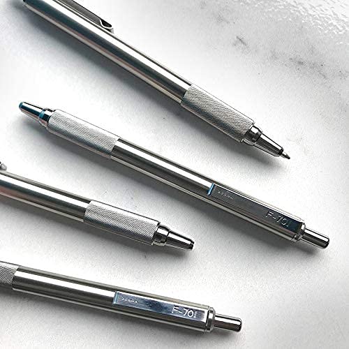 3 - Zebra F-701 Ballpoint Pens, Stainless Steel with Knurled Grip, Pk of 3 Pens