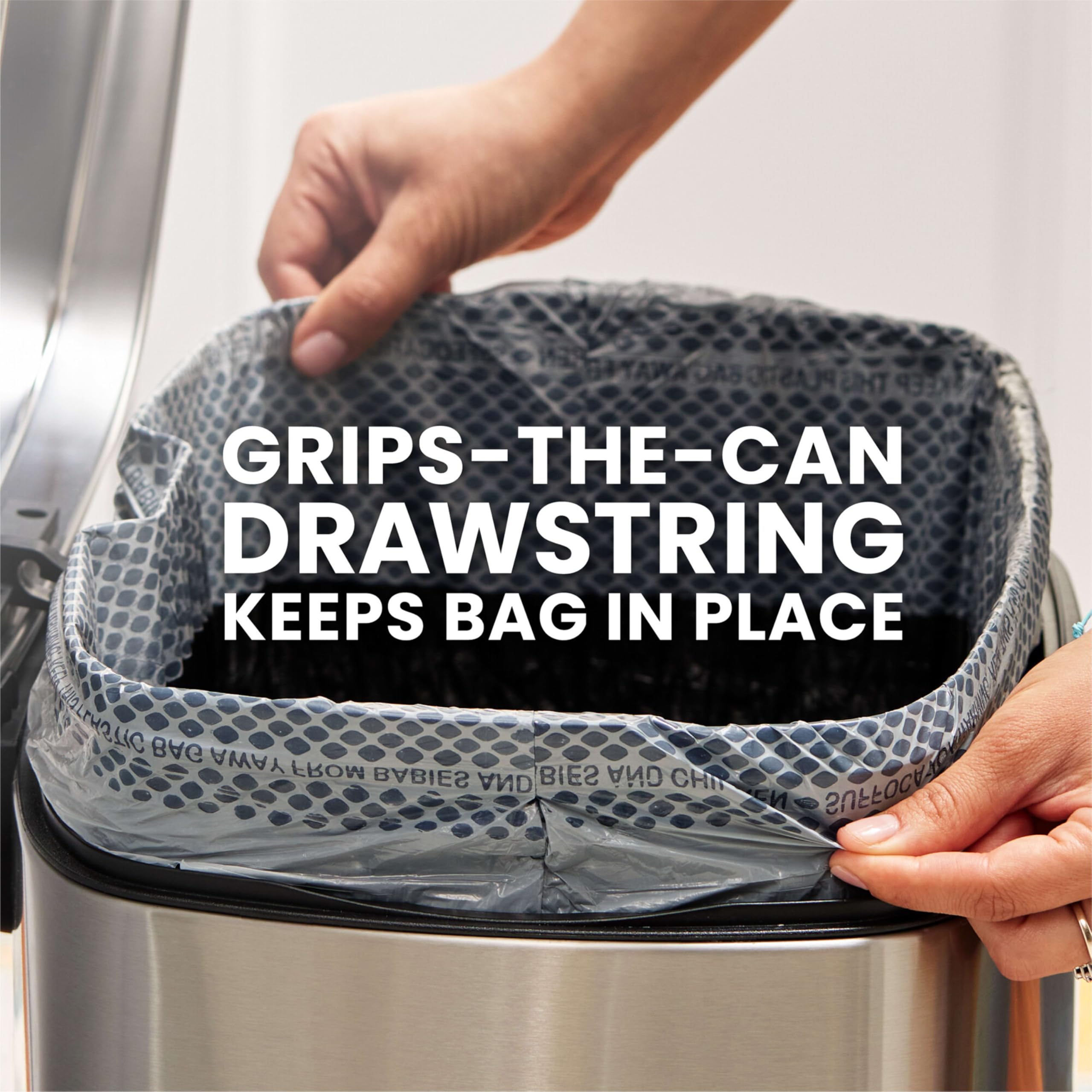 GLAD ForceFlexPlus XL X-Large Kitchen Drawstring Trash Bags, 20 Gallon Grey Trash Bag for Large Kitchen Trash Can, Fresh Clean with Febreze Freshness and Leak Protection, 80 Count (Package May Vary)