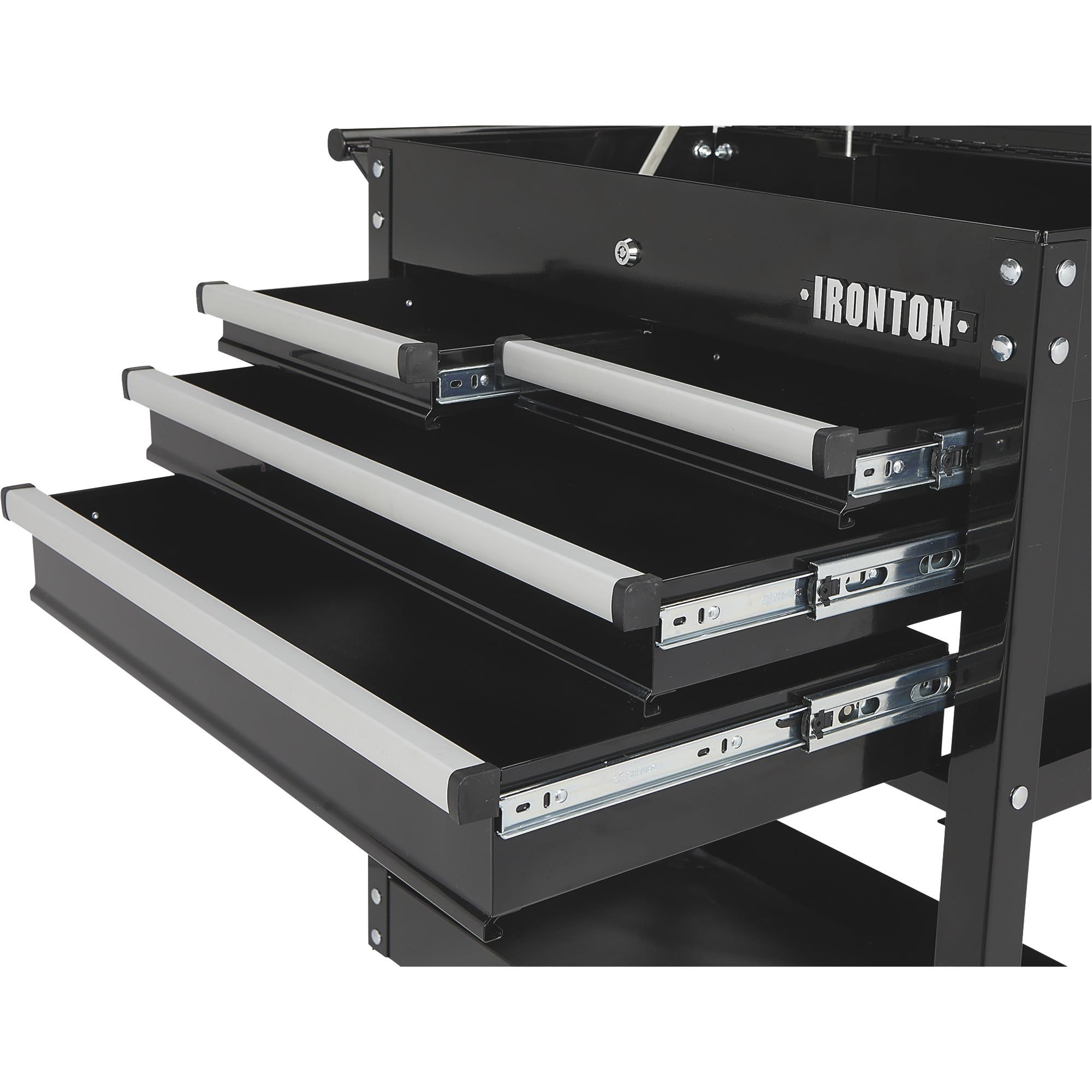 Ironton 30in. 4-Drawer Tool Cart - 33-7/8in.L x 17-5/8in.W x 39-1/8in.H, 500-Lb. Capacity