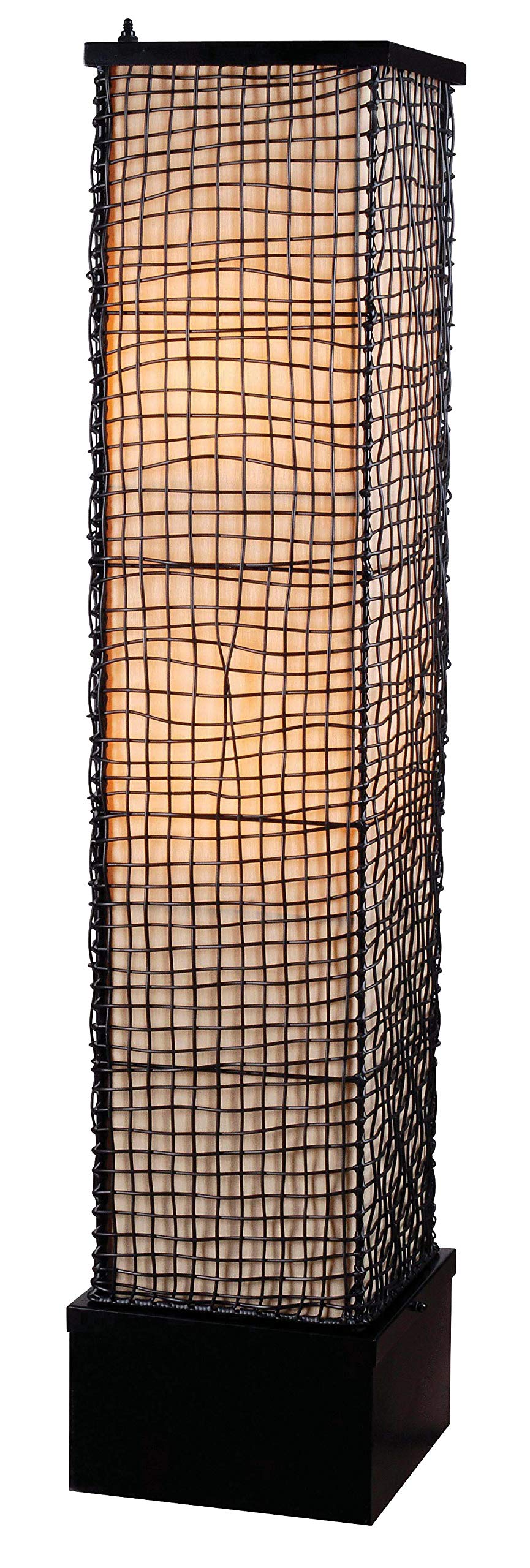 Kenroy Home 32250BRZ Trellis Outdoor Floor Lamp with Black Finish, Casual Style, 51" Height, 11" Width, 11" Depth