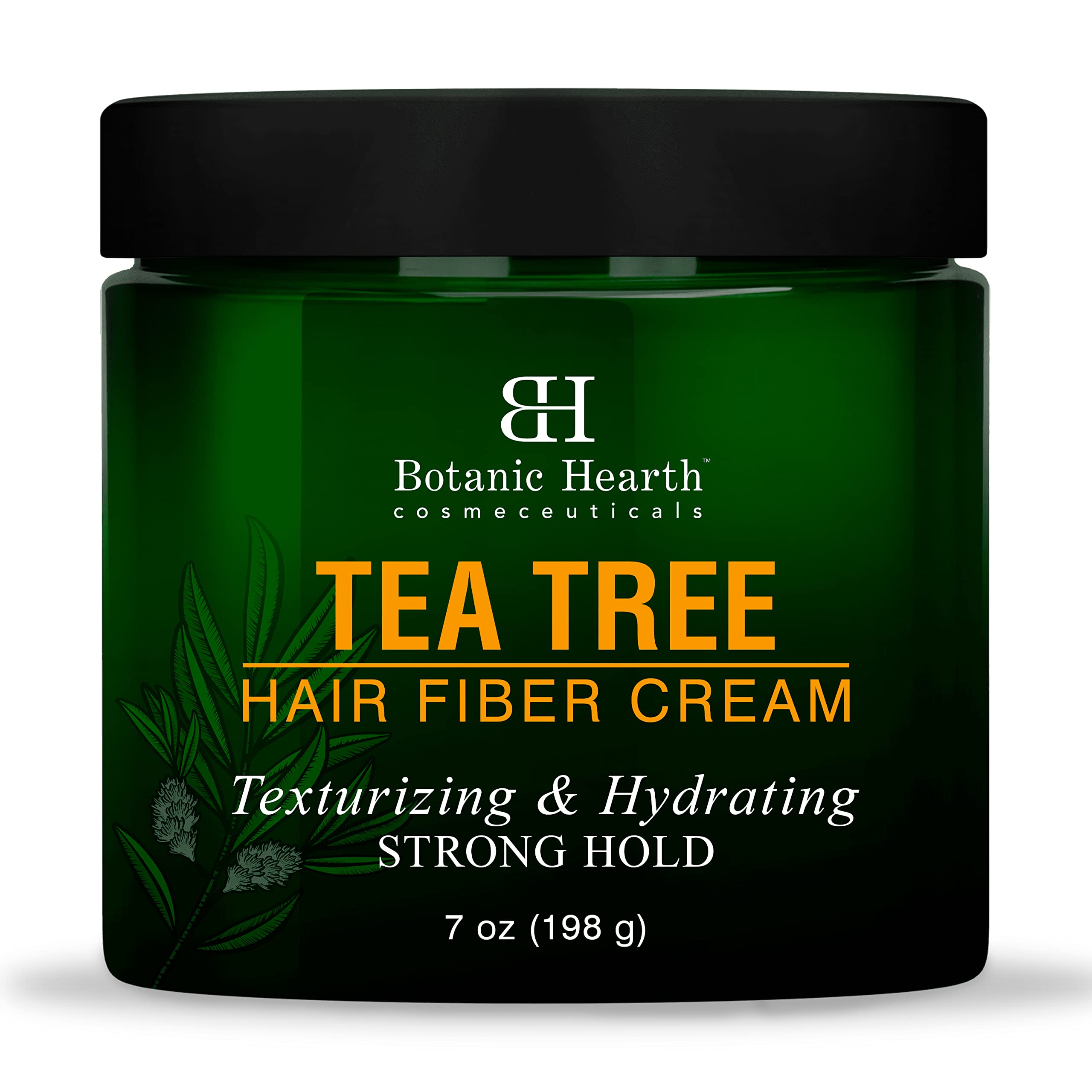 Botanic Hearth Tea Tree Hair Cream - Hair Fibers for Thinning, Styling, Texturizing & Hydrating Hair - Strong Hold & Sulfate Free - for Men and Women - All Hair Types - Made in USA - 7 oz