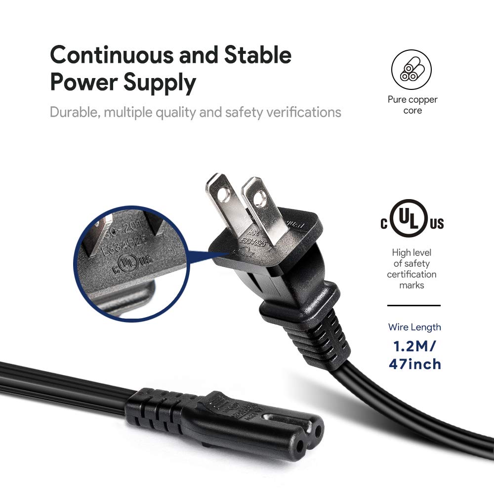 HKY 24v (3-pin) Ac Dc Adapter Compatible with Epson POS Thermal POS ReadyPrint Thermal Receipt Printer (C31CD52062) Replacement Switching Power Supply Cord Charger