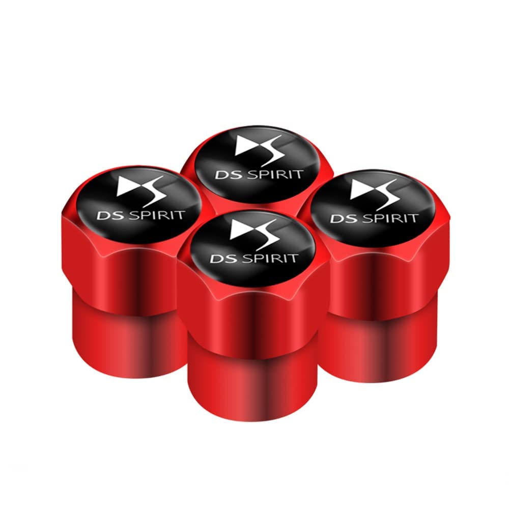 4 PCS Car Tyre Valve Caps for DS DS3 DS4 DS4S DS5 5LS DS6 DS7 DS9 Stem Dust Covers Airtight Seal Tire Valve Stem Caps Tyre Valve Cover Accessories,A