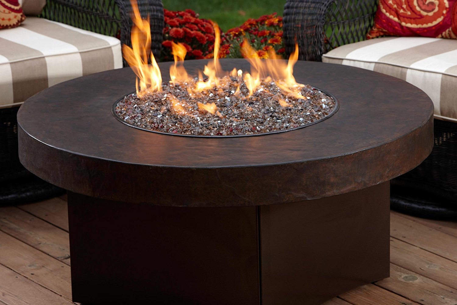 Midwest Hearth Whistle Free Gas Flex Line for Fire Pit and Fireplace - Black Coated Stainless Steel (30" Long)