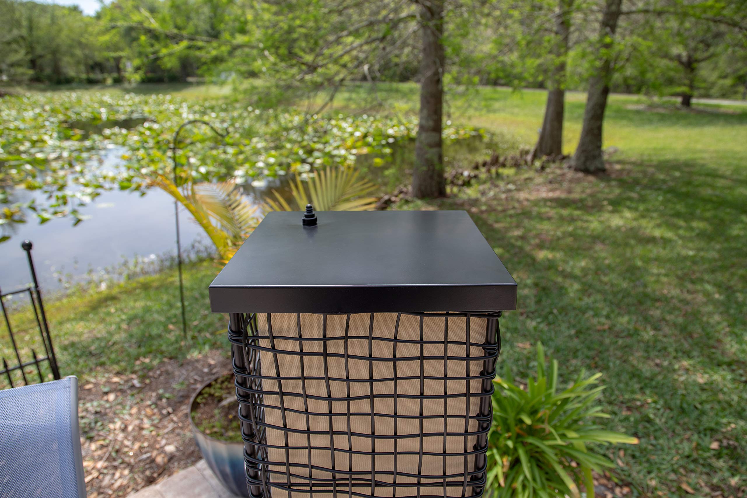 Kenroy Home 32250BRZ Trellis Outdoor Floor Lamp with Black Finish, Casual Style, 51" Height, 11" Width, 11" Depth