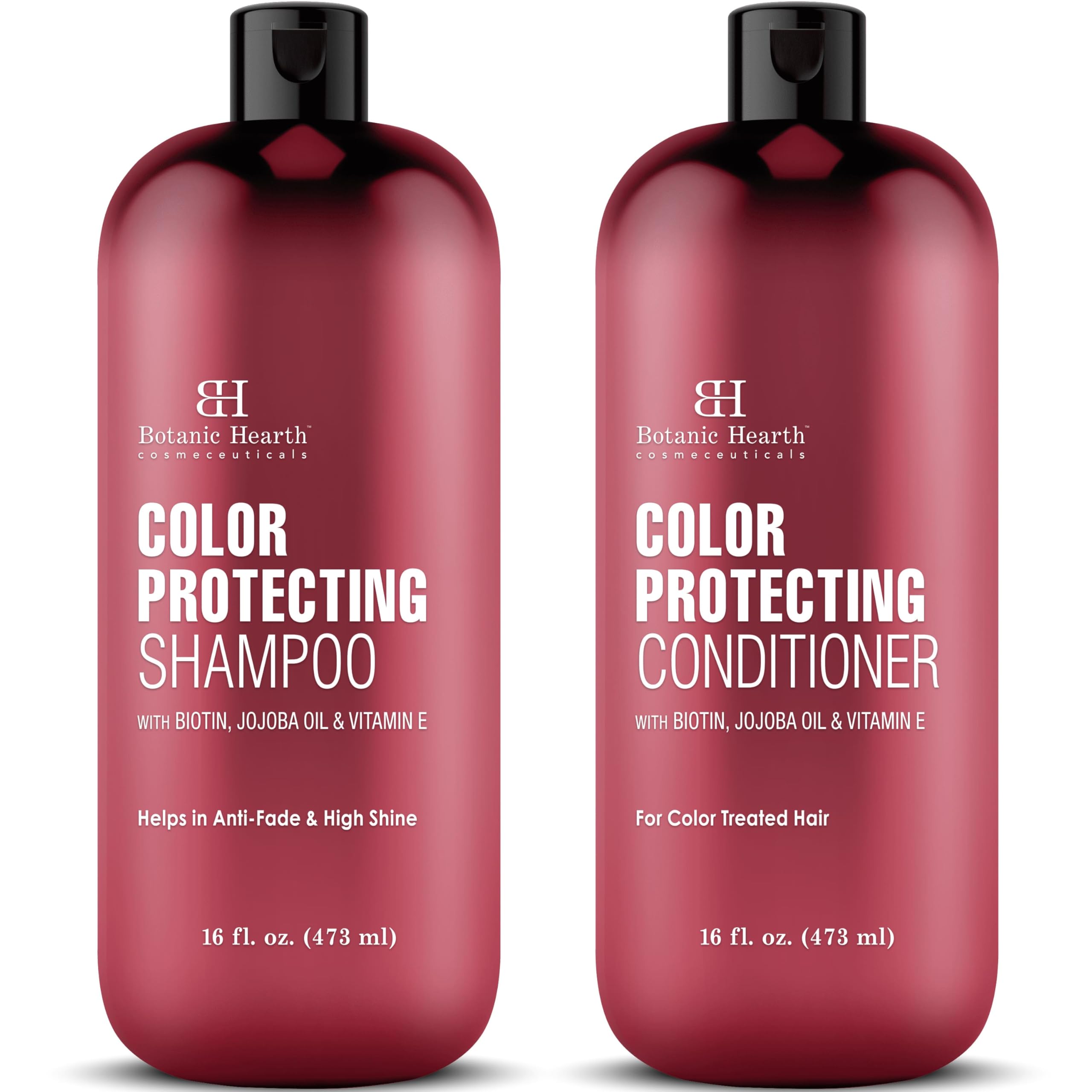 Botanic Hearth Color Safe Shampoo and Conditioner Set For Color Treated Hair | Enhance Color Protecting | With Biotin, Jojoba Oil & Vitamin E | Sulphate Free | 16 fl oz x 2