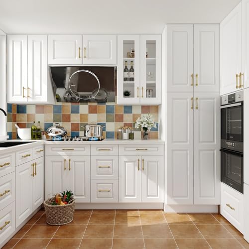 ROOMTEC 60" Assembled Double Sink Bathroom Vanity Base Cabinet with Drawers and Soft-Close Doors, Large Capacity Storage for Laundry, Kitchen, Shower & Utility Rooms