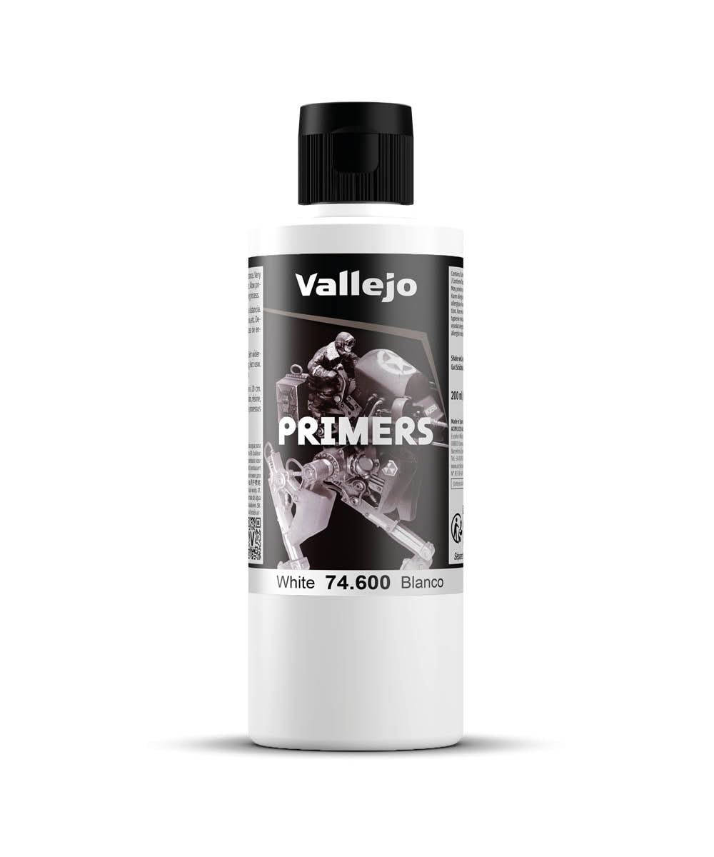 Vallejo White Primer Acrylic Polyurethane, 200ml