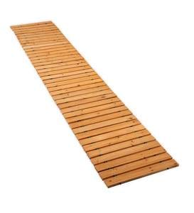 Plow & Hearth 6-Foot Cedar Wooden Pathway | Portable | Weather-Resistant Walkway for Yard & Garden | Easy to Clean & Store | 72" L x 18" D x 6" H