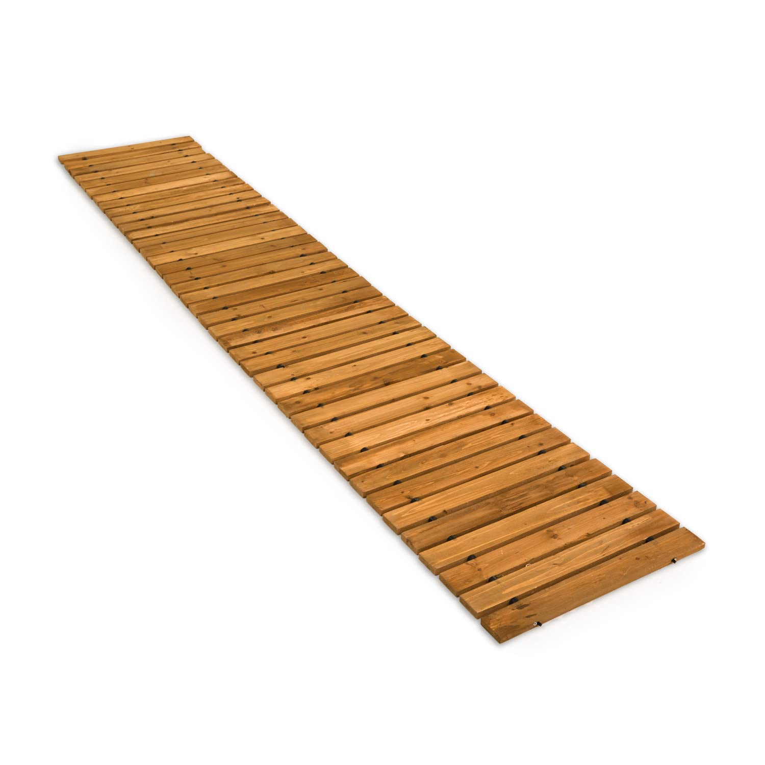 Plow & Hearth 6-Foot Cedar Wooden Pathway | Portable | Weather-Resistant Walkway for Yard & Garden | Easy to Clean & Store | 72" L x 18" D x 6" H