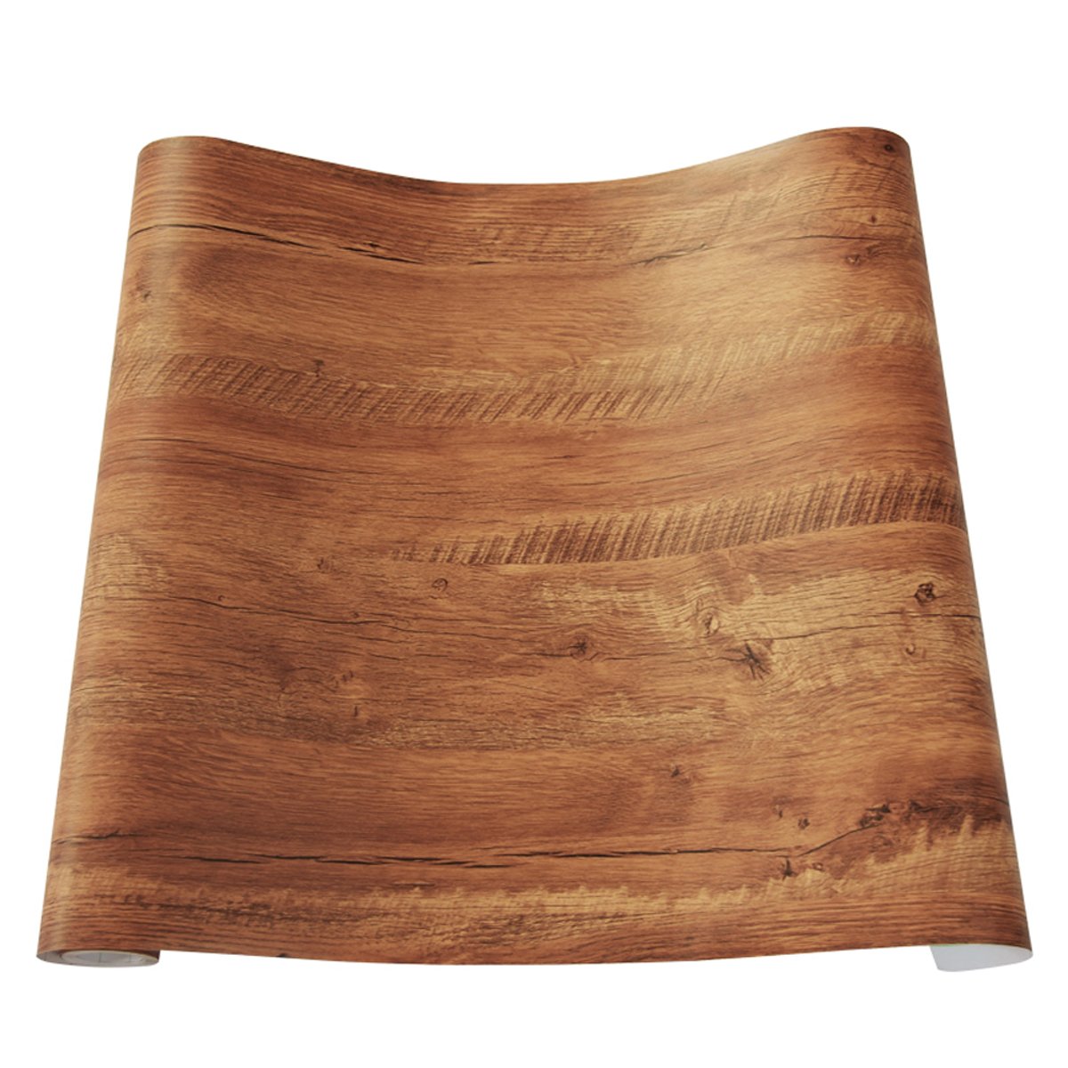 Self Adhesive Vinyl Faux Wood Grain Contact Paper for Kitchen Cabinets Shelves Table Desk Countertop Door Furniture Removable (24x117 Inches)