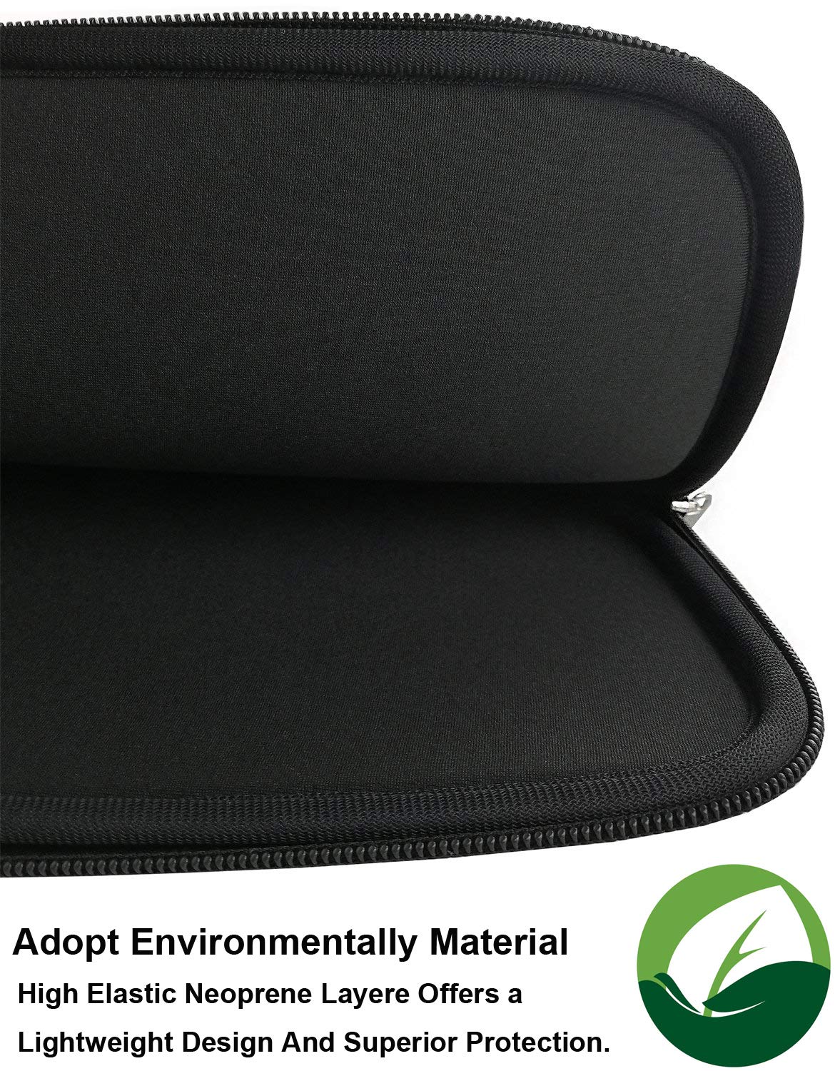 Naukay Laptop Sleeve Case 15.6 Inch,Resistant Neoprene Laptop Sleeve/Notebook Computer Pocket Case/Tablet Briefcase Carrying Bag Compatible Asus/Dell/Fujitsu/HP/Sony/Toshiba/Acer/Fujitsu- (Black)