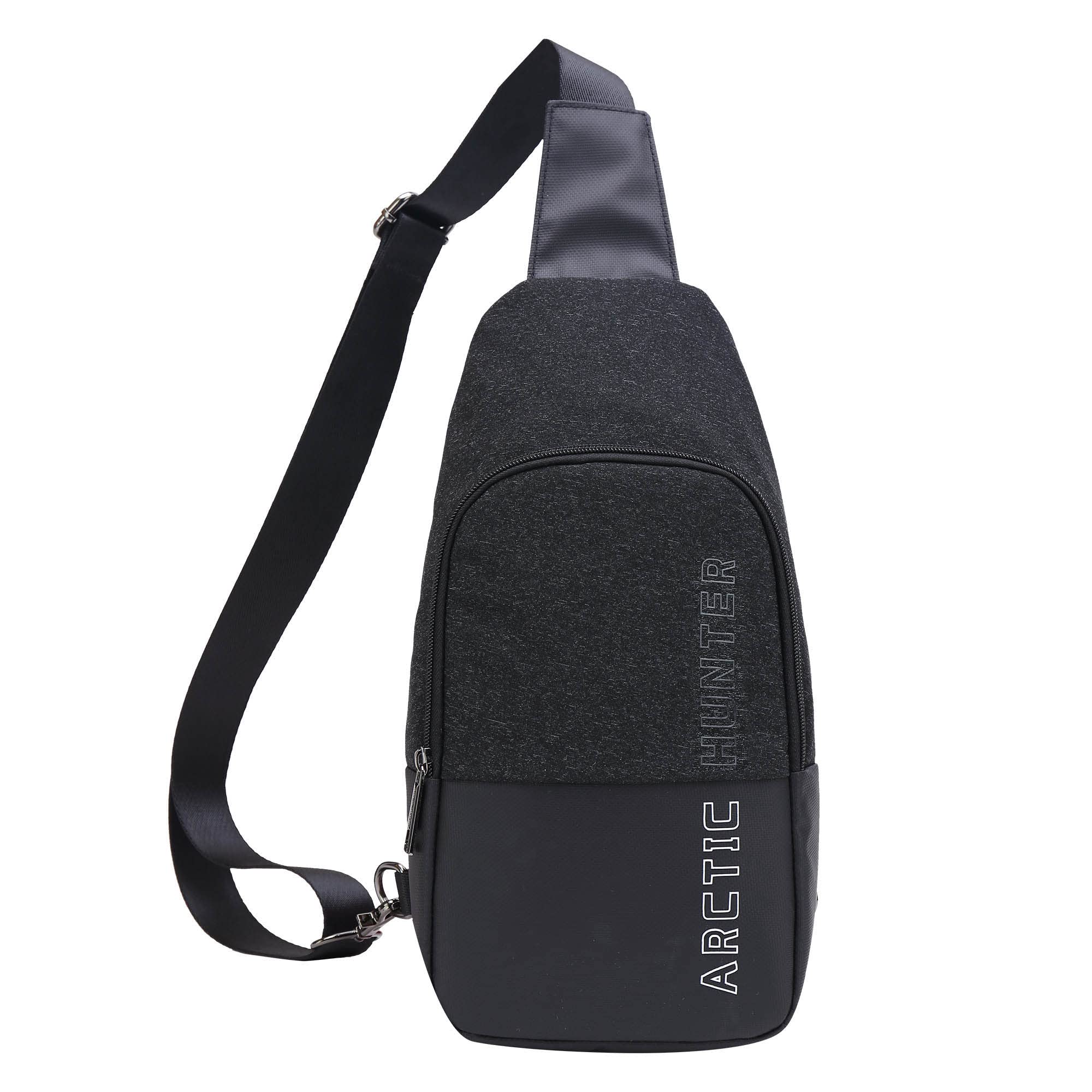 Pinprin Sling Bag Anti-theft Waterproof Crossbody Backpack Multi-pocket Chest Bag with Earphone Hole Shoulder Bag for Men, Hiking, Cycling, Travel