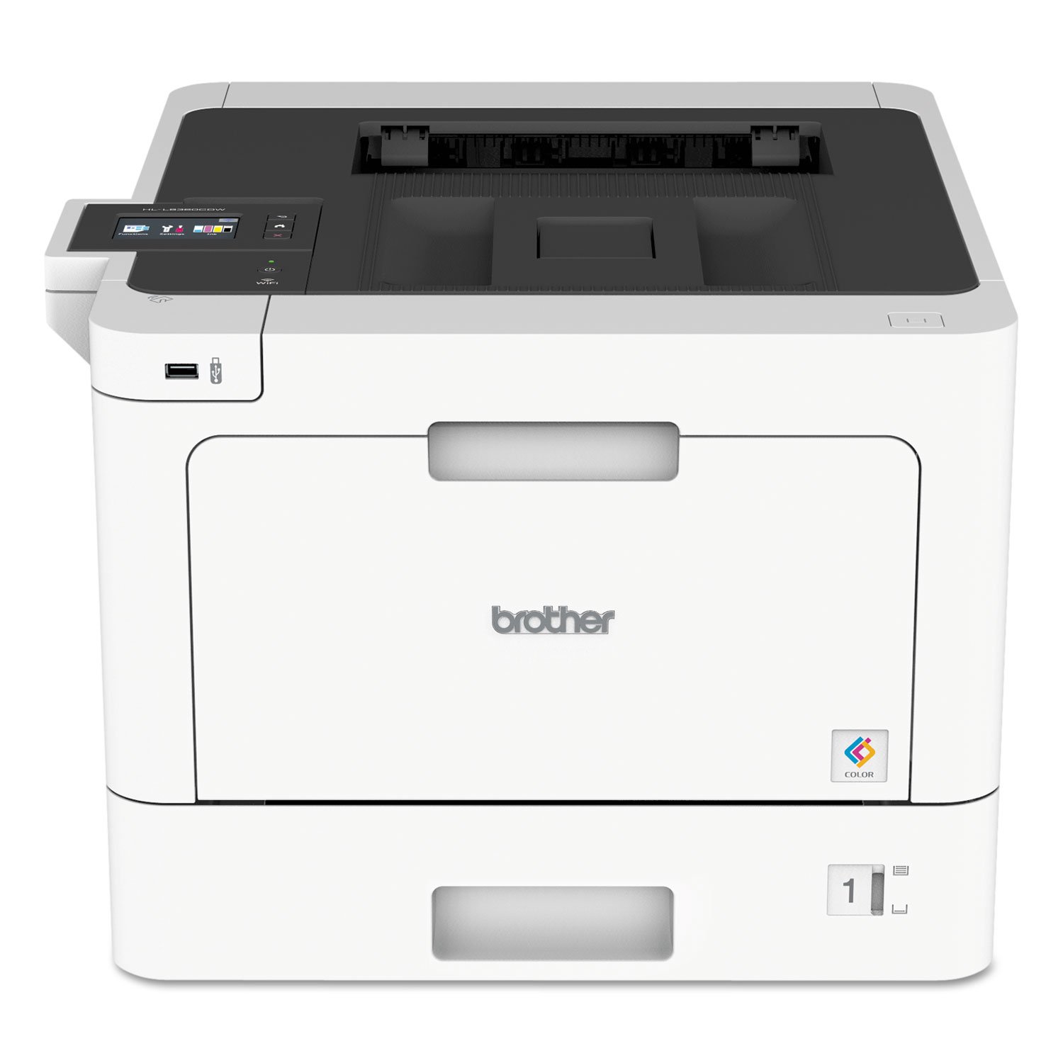 Brother Business Wireless Color Laser Printer, HL-L8360CDW, Auto 2-Sided Printing, Mobile Printing, Cloud Printing, 2.7" Color Touchscreen LCD, Ethernet, Up to 33ppm, White