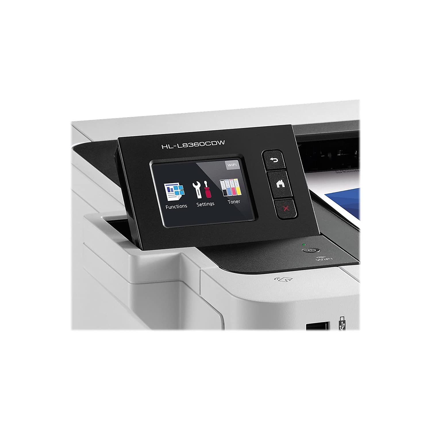 Brother Business Wireless Color Laser Printer, HL-L8360CDW, Auto 2-Sided Printing, Mobile Printing, Cloud Printing, 2.7" Color Touchscreen LCD, Ethernet, Up to 33ppm, White