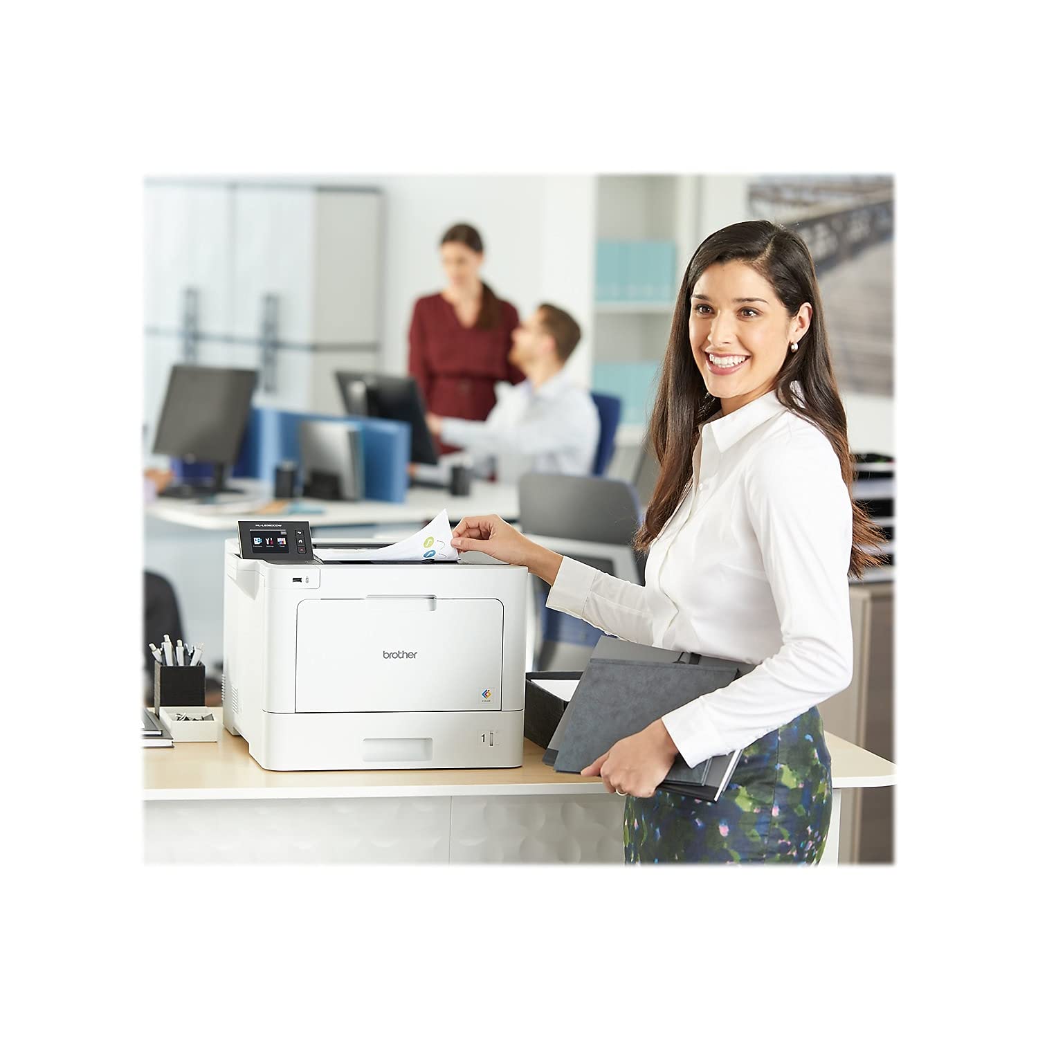Brother Business Wireless Color Laser Printer, HL-L8360CDW, Auto 2-Sided Printing, Mobile Printing, Cloud Printing, 2.7" Color Touchscreen LCD, Ethernet, Up to 33ppm, White