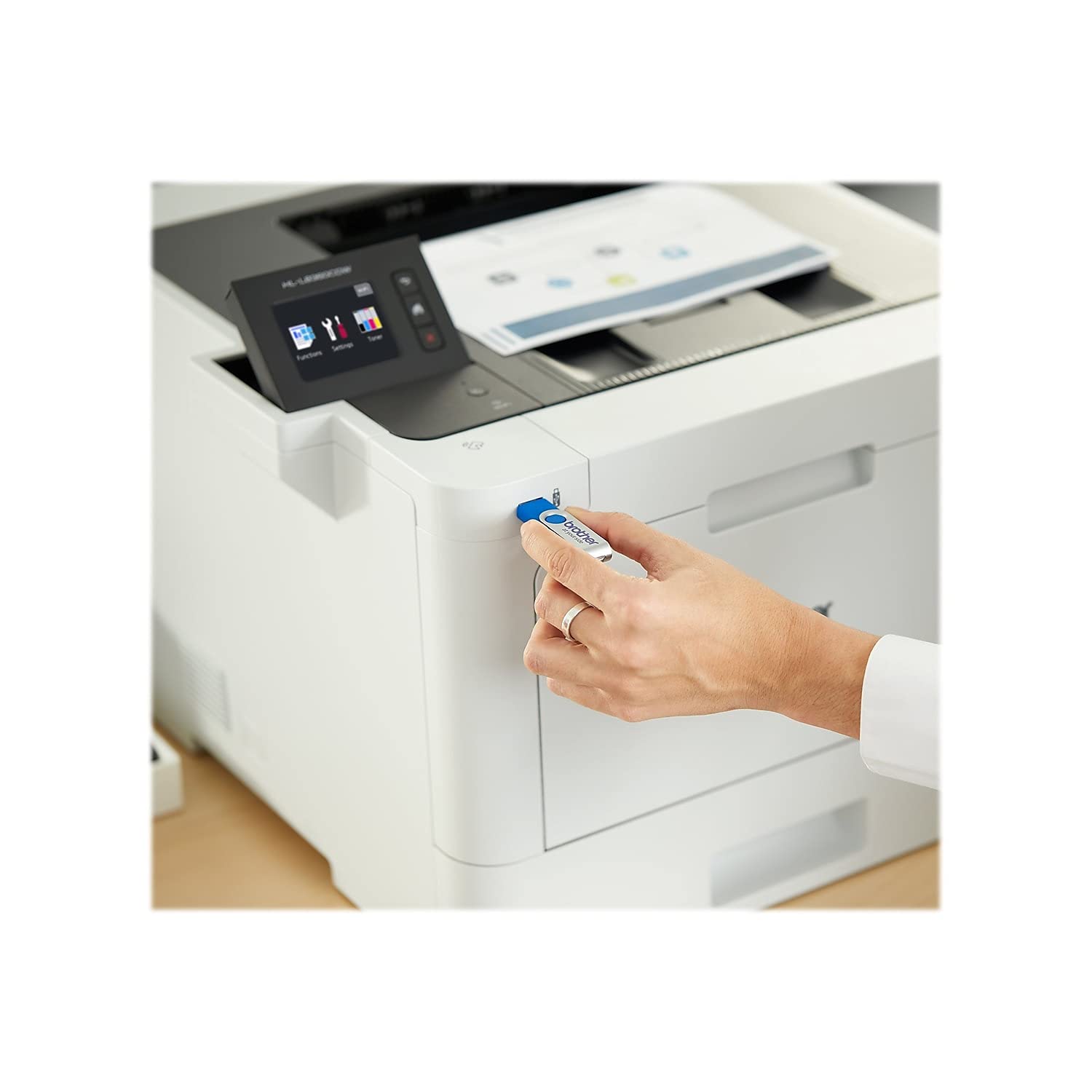 Brother Business Wireless Color Laser Printer, HL-L8360CDW, Auto 2-Sided Printing, Mobile Printing, Cloud Printing, 2.7" Color Touchscreen LCD, Ethernet, Up to 33ppm, White