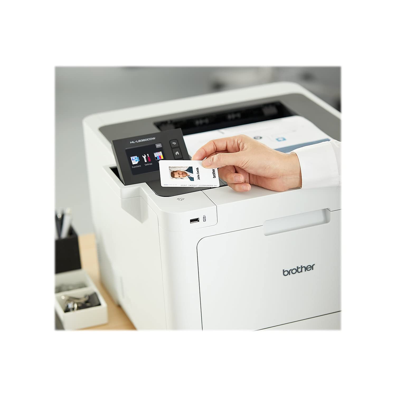 Brother Business Wireless Color Laser Printer, HL-L8360CDW, Auto 2-Sided Printing, Mobile Printing, Cloud Printing, 2.7" Color Touchscreen LCD, Ethernet, Up to 33ppm, White