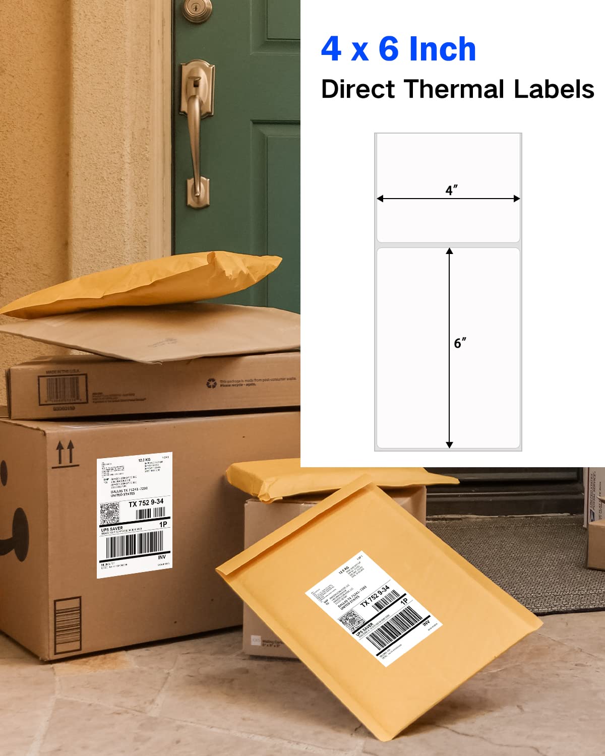 CLABEL Thermal Label Printer, 4x6 Shipping Label Printer for Small Business Shipping Packages, Compatible with Amazon, Ebay, Etsy, Shopify, FedEx, UPS, etc, Support Windows,Mac, CT428S