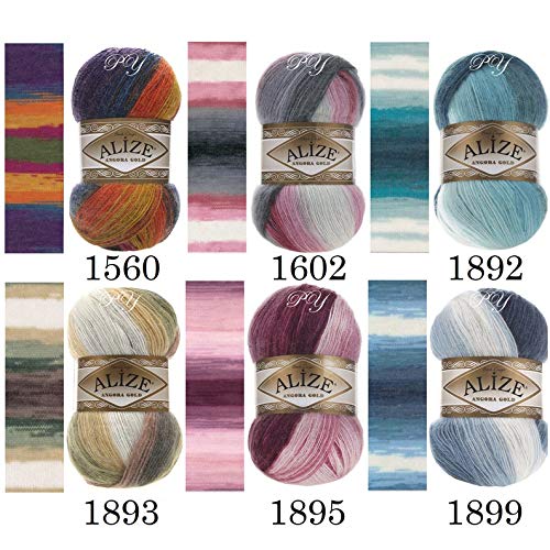 9 skn (9 Balls) Alize Angora Gold Batik, Wool Yarn, Acrylic Yarn, Knitting Yarn, Crochet Yarn, Wool Yarn, Sweater Yarn, Turkish Yarn