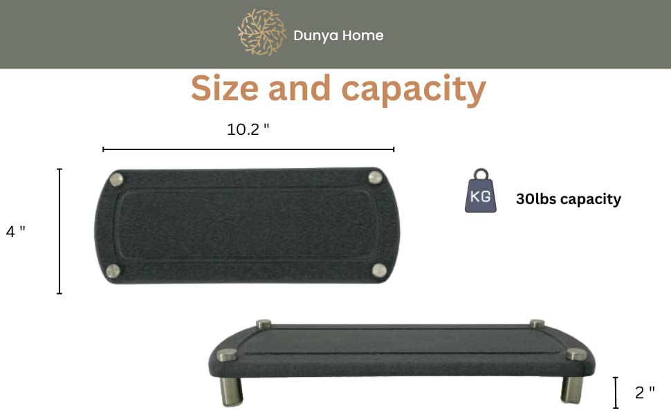Dunya Home Bathroom Sink Caddy Fast Drying Stone Drying Rack Accessory Organizer Diatomaceous Earth Drying Rack Sponge Bottle Soap Countertop Organizer Dark Gray