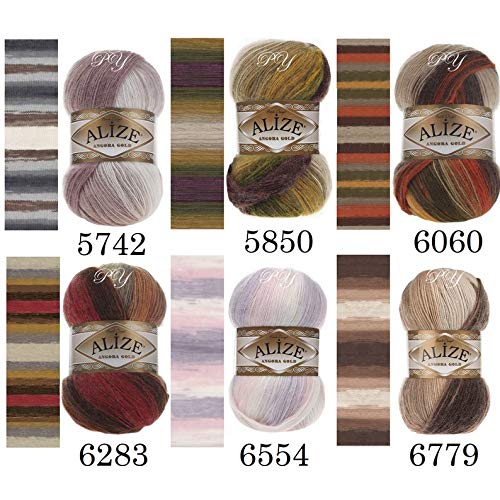 9 skn (9 Balls) Alize Angora Gold Batik, Wool Yarn, Acrylic Yarn, Knitting Yarn, Crochet Yarn, Wool Yarn, Sweater Yarn, Turkish Yarn