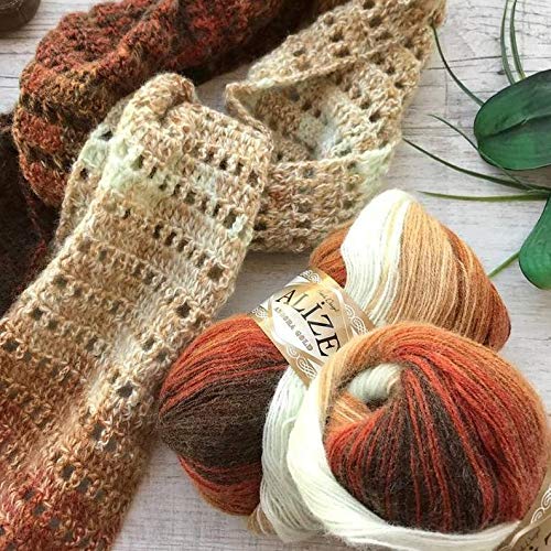 9 skn (9 Balls) Alize Angora Gold Batik, Wool Yarn, Acrylic Yarn, Knitting Yarn, Crochet Yarn, Wool Yarn, Sweater Yarn, Turkish Yarn
