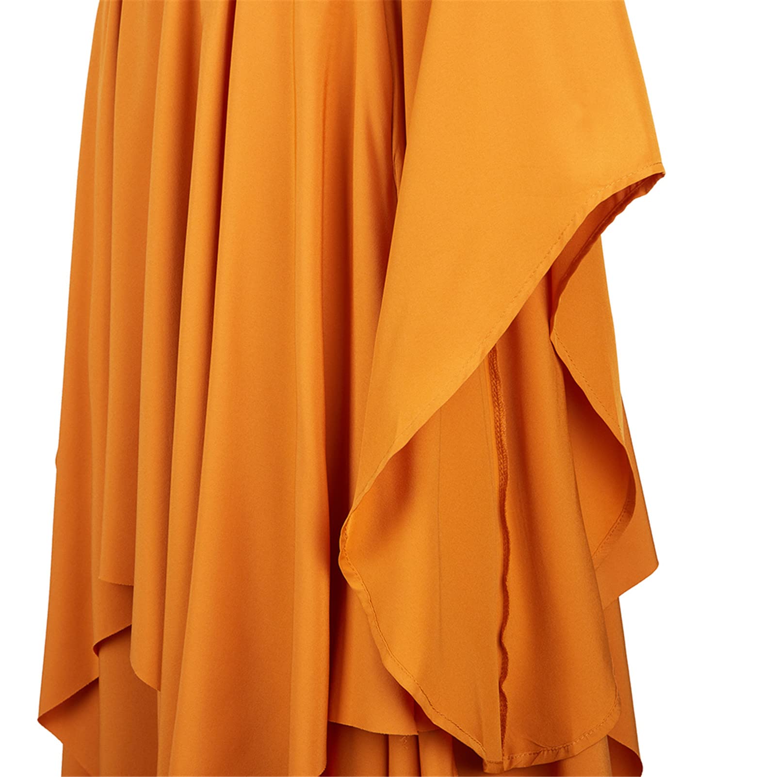 Parlsdy Renaissance Dress Women Pirate Peasant Dress Medieval Costume for Women Turmeric-L