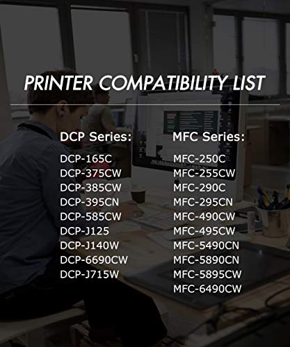 Green Toner Supply™ (Pack of 22) Compatible LC61 LC65 Ink Cartridge LC61 65 [High Yield, 10B4C4Y4M] Replacement for Brother MFC-5890CN, MFC-5895CW, MFC-6490CW & MFC-6890CDW Inkjet Printer