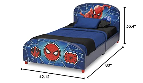Delta Children Upholstered Twin Bed, Marvel Spider-Man-