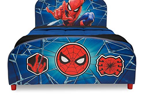 Delta Children Upholstered Twin Bed, Marvel Spider-Man-