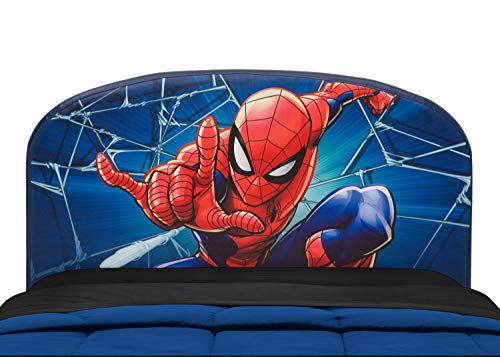 Delta Children Upholstered Twin Bed, Marvel Spider-Man-