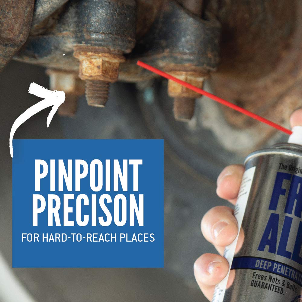 Free All Rust Eater Deep Penetrating Oil, 11 oz Aerosol β Loosens Rusted Bolts, Nuts, Pipe Connections & Locks β Industrial-Grade Rust Remover, Silicone-Free, Safe on Paint & Plastic Surfaces, 2-Pack