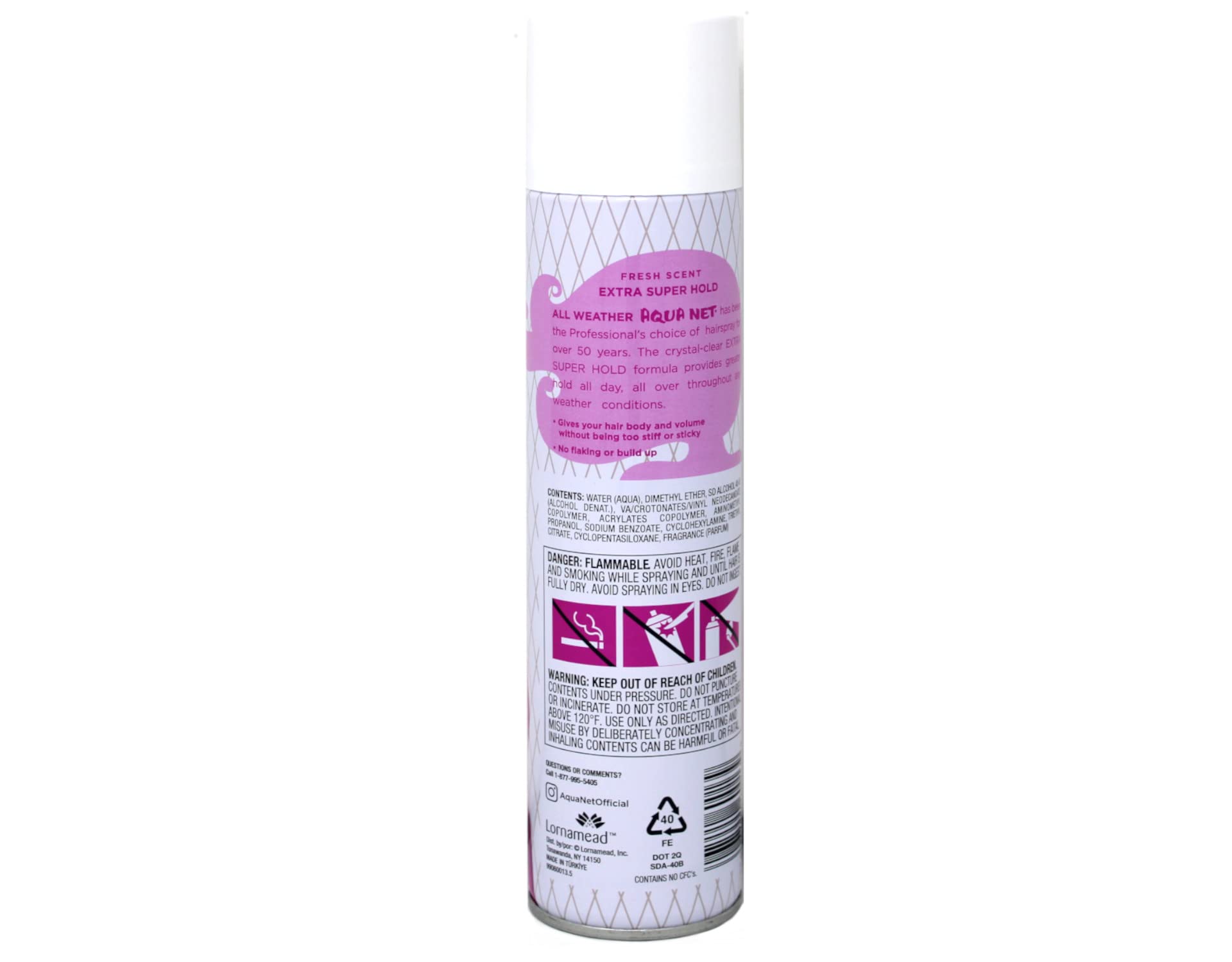 Aqua Net Professional Hair Spray, Extra Super Hold 3, 11 Ounce
