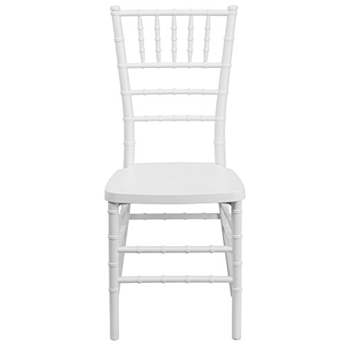 Flash Furniture HERCULES PREMIUM Series White Resin Stacking Chiavari Chair