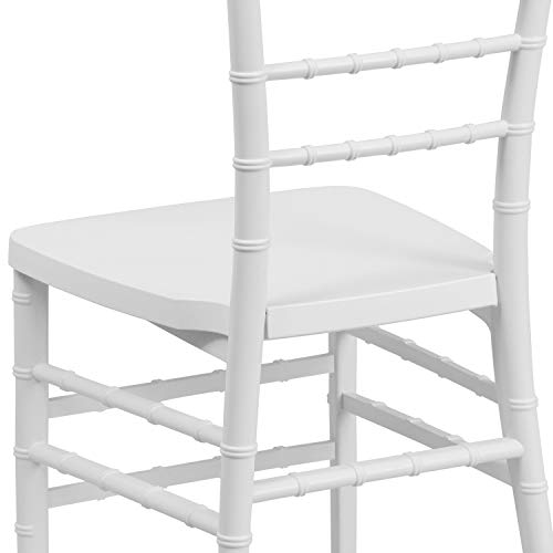 Flash Furniture HERCULES PREMIUM Series White Resin Stacking Chiavari Chair