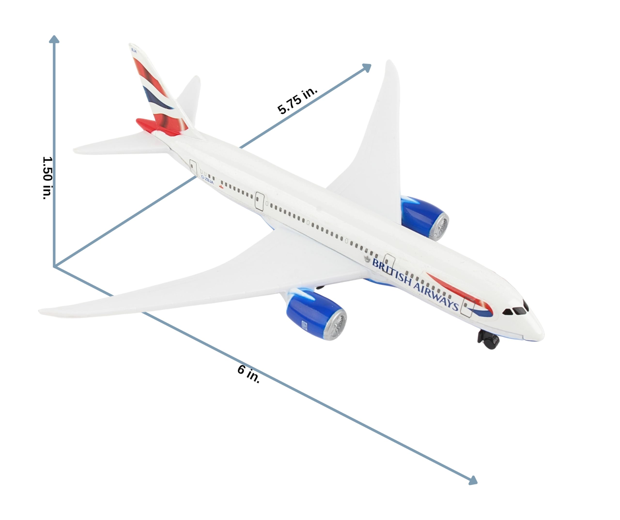 Daron Worldwide Trading British Airways 787 Single Plane Rt6005 Toy , White