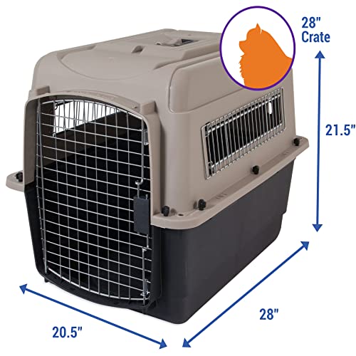 Petmate Ultra Vari Dog Kennel for Small to Medium Dogs (Durable, Heavy Duty Dog Travel Crate, Made with Recycled Materials, 28 in. Long) 25 to 30 lbs