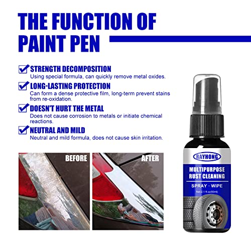 RAYHONG Rust Remover Spray - Multipurpose Rust Remover Rust Remover Rust Remover, Rustout Instant Remover Spray, Car Care Cleaning Rust Remover for Metal Parts