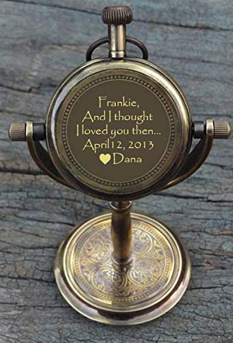 PORTHO Custom Anniversary Gift Desk Clock, Silent Desk clock for home decor, Perfect gift on Graduation day, Wedding anniversary, Valentine's day, Old school time piece