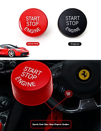 Jaronx Sports Red Start Stop Engine Switch Button Compatible with BMW,Power Ignition Start Stop Button Replacement(Compatible with BMW 1 2 3 4 5 6 7 X1 X3 X4 X5 X6/F30 F10 F01 F15 G01 G30 G31 G11 G12)