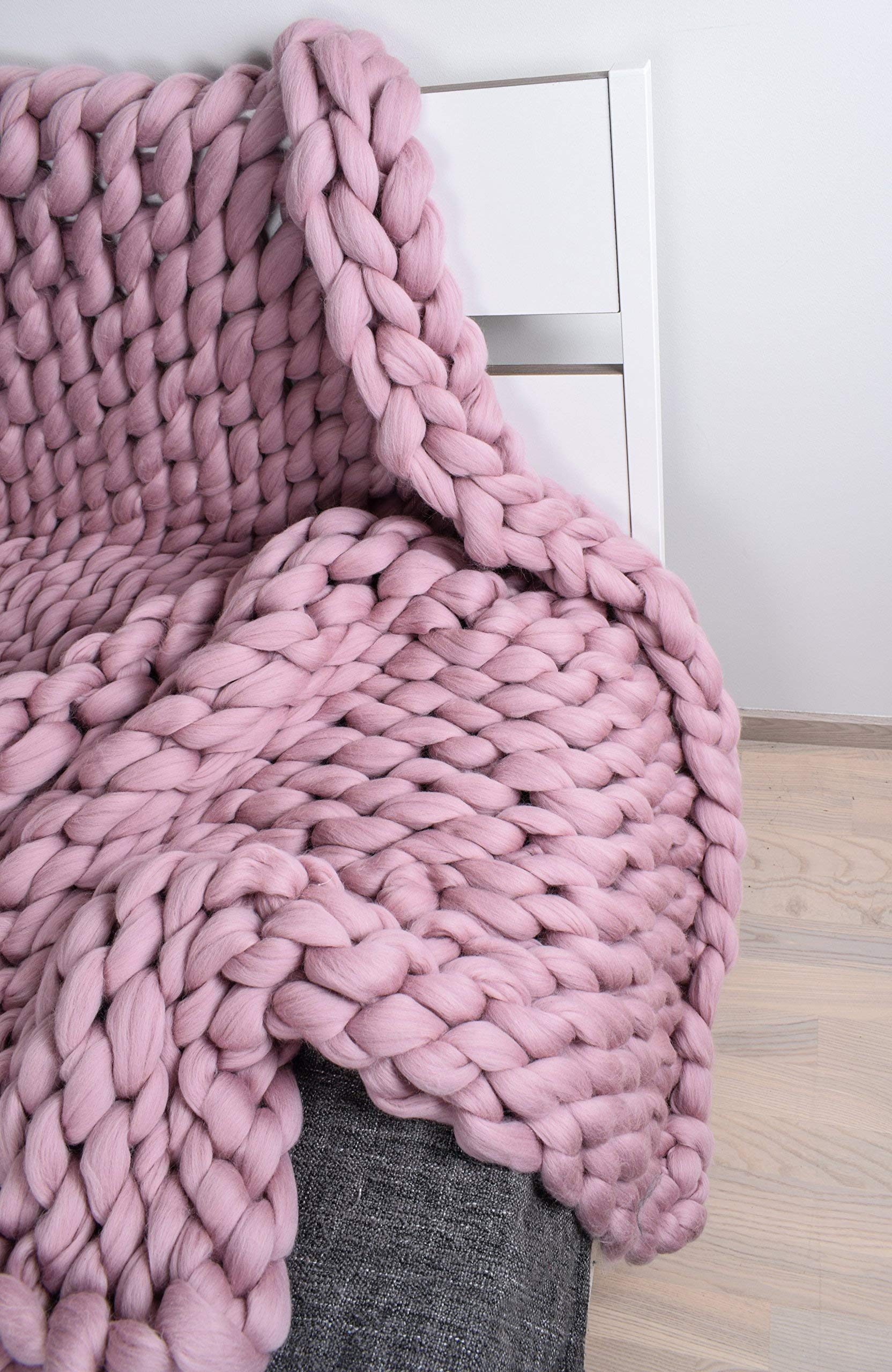 Chunky knit blanket Chunky blanket Merino wool blanket Giant throw Chunky Merino wool blanket Plaid Home decor Christmas gift Christmas present Interior design
