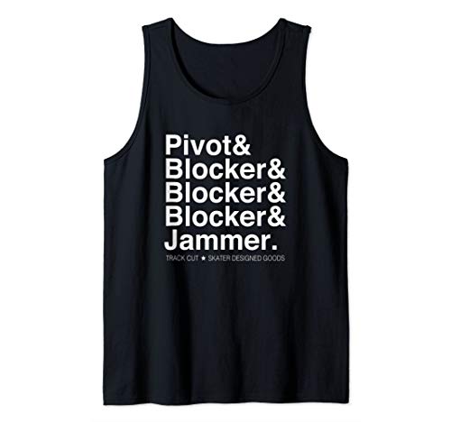 Roller Derby Pivot Blocker Jammer Helvetica List Tank Top