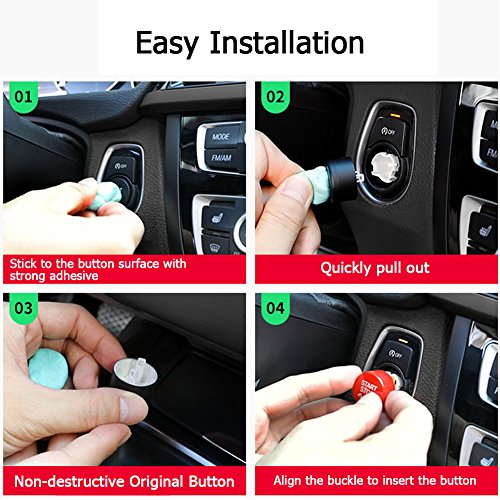 Jaronx Sports Red Start Stop Engine Switch Button Compatible with BMW,Power Ignition Start Stop Button Replacement(Compatible with BMW 1 2 3 4 5 6 7 X1 X3 X4 X5 X6/F30 F10 F01 F15 G01 G30 G31 G11 G12)