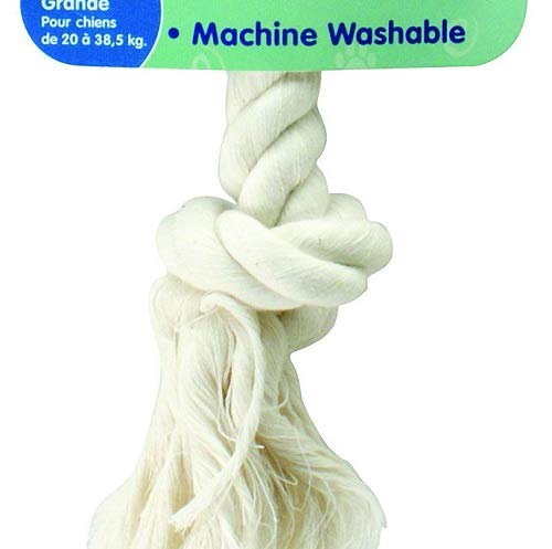 Petmate Aspen/Booda Corporation DBX50763 2-Knot Rope Bone Dog Chew Toy, Large