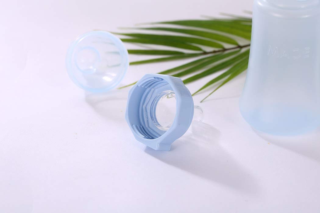 aMACEing Zero Leak® Baby Bottle with Anti-Colic Vent and Variable Flow, Leak-Proof 7oz (Blue)