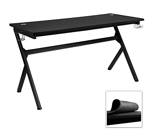 Flash Furniture 55" x 24" Extra Large Gaming Desk with Headphone Hook and Cup Holder - Free Mouse Pad