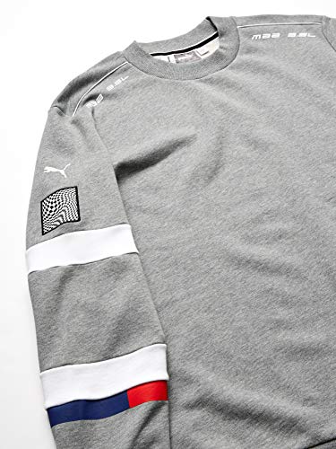 PUMA Mens BMW M Motorsport Street Crew Neck Sweatshirt, Medium Gray Heather, M