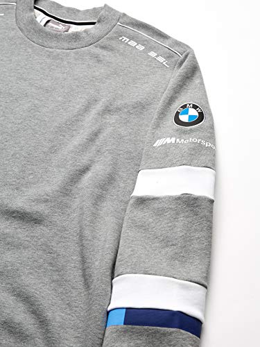 PUMA Mens BMW M Motorsport Street Crew Neck Sweatshirt, Medium Gray Heather, M